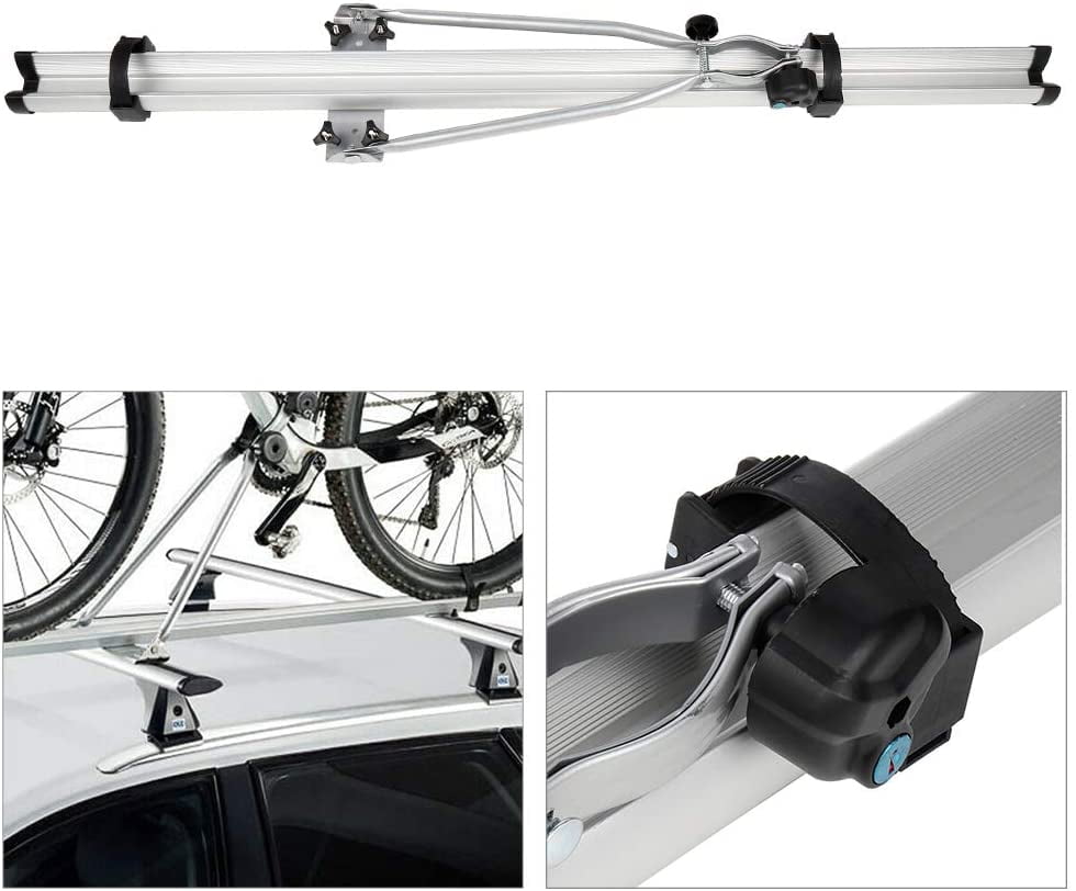 CCIYU Bike Roof Carrier Fits Most Size Crossbar Aluminum Car Rooftop ...