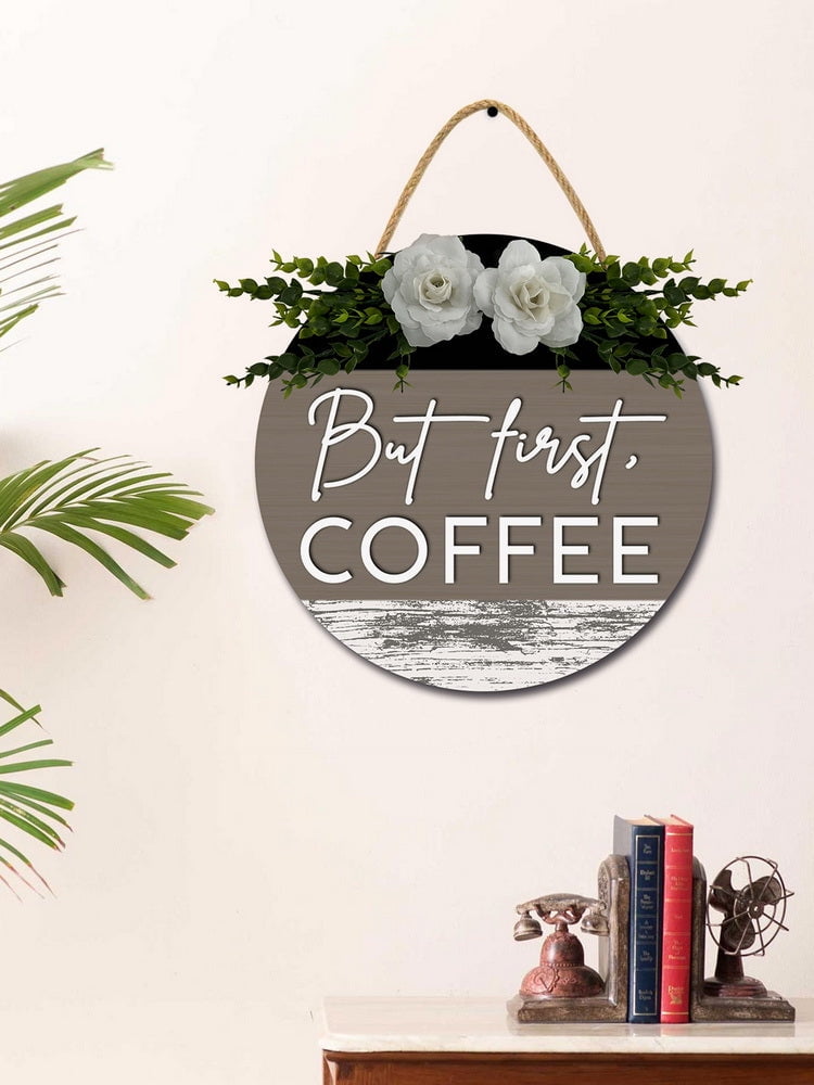 Eveokoki But First Coffee Sign Rustic Wood Coffee Sign Farmhouse Coffee ...