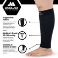 Unisex Footless Opaque Compression Socks 20-30mmHg for Sports - Black ...