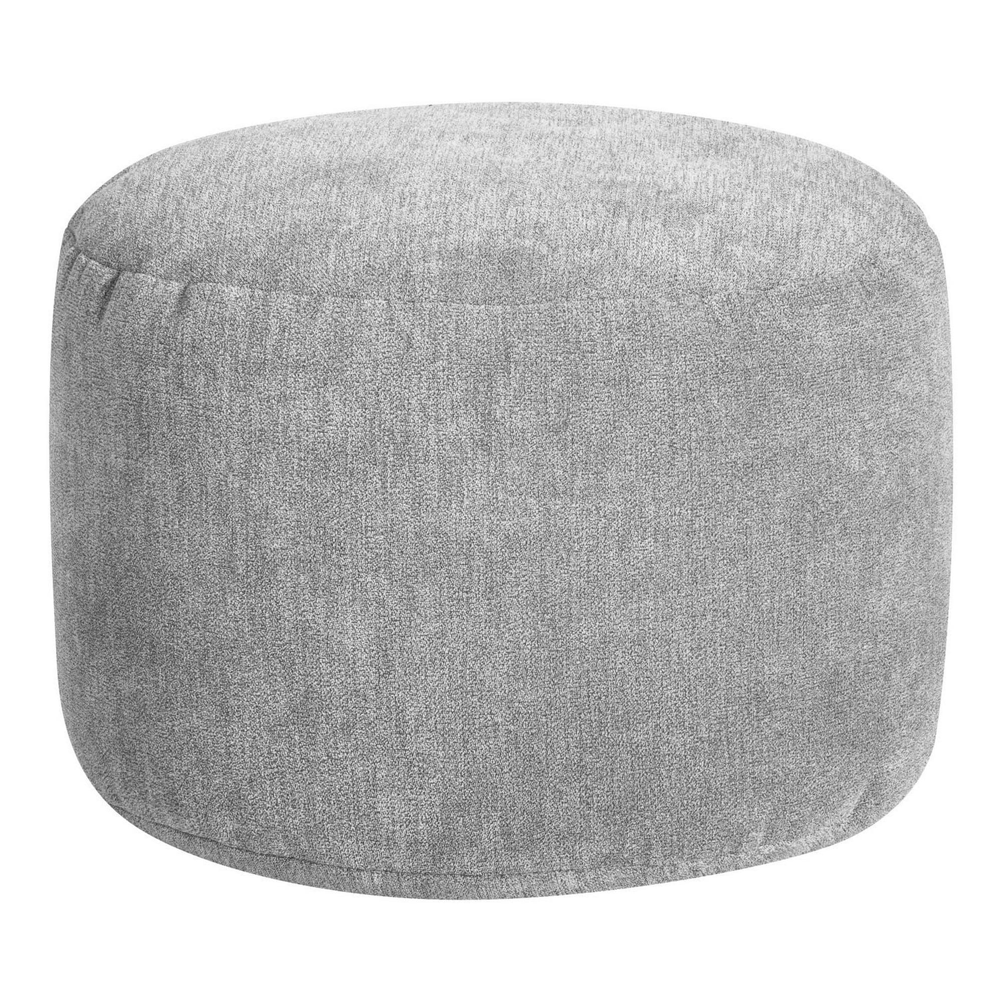 Click here for Gouchee Home Dotcom Alfa Round Light Grey Pouf - S... prices