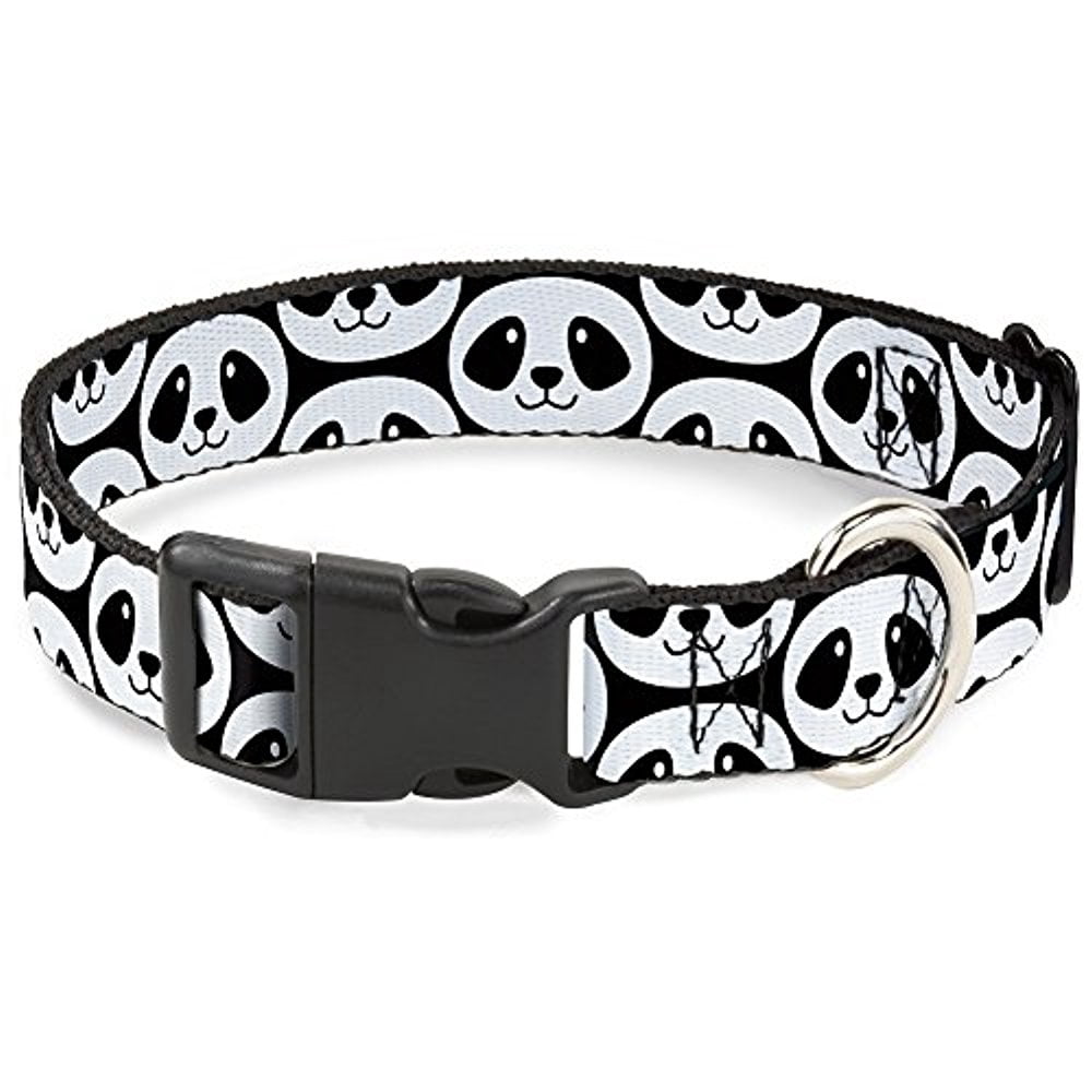 Buckle-Down Pet Collar, Dog Collar Plastic Buckle, Smiling Panda Repeat ...