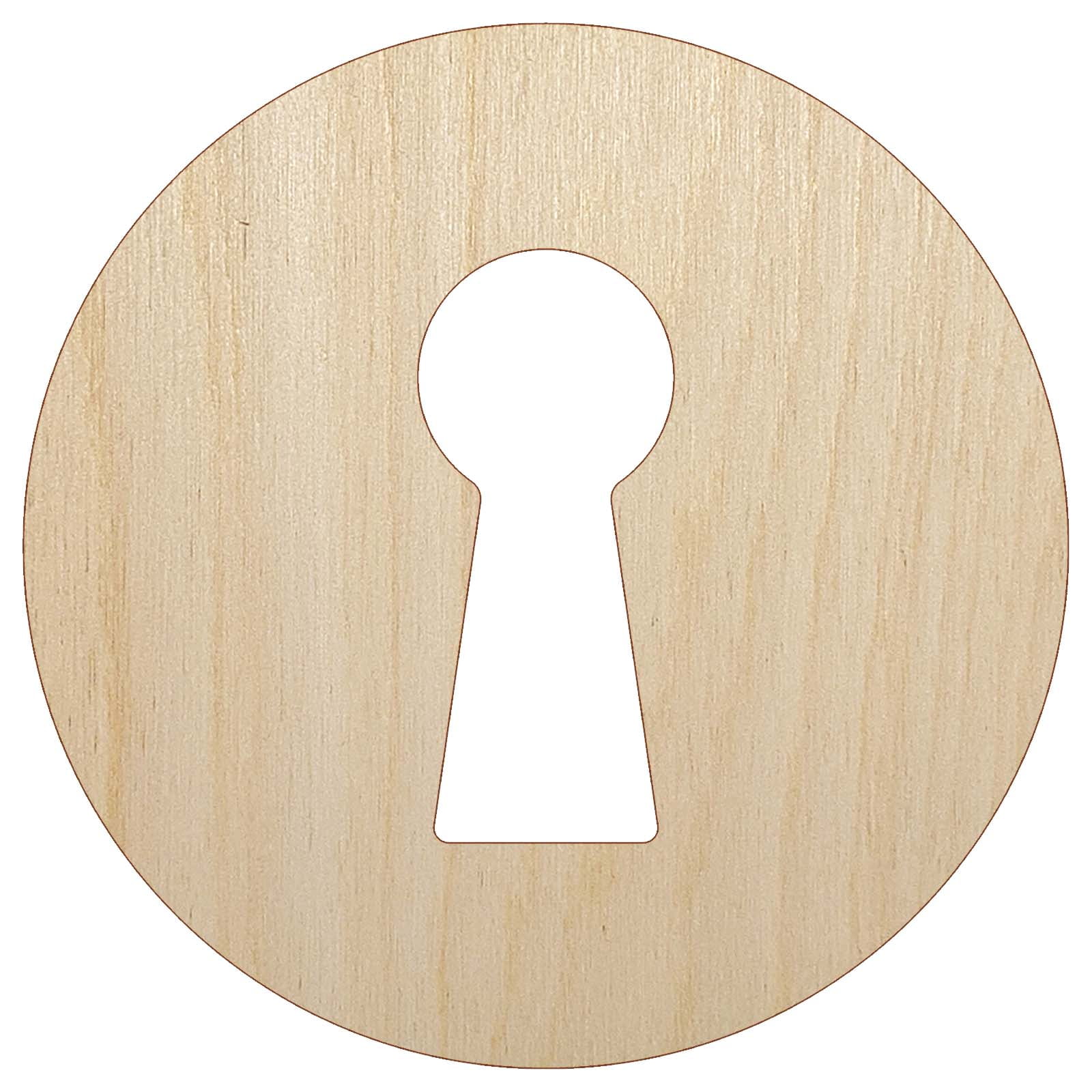 Keyhole Door Lock Wood Shape Unfinished Piece Cutout Craft DIY Projects ...