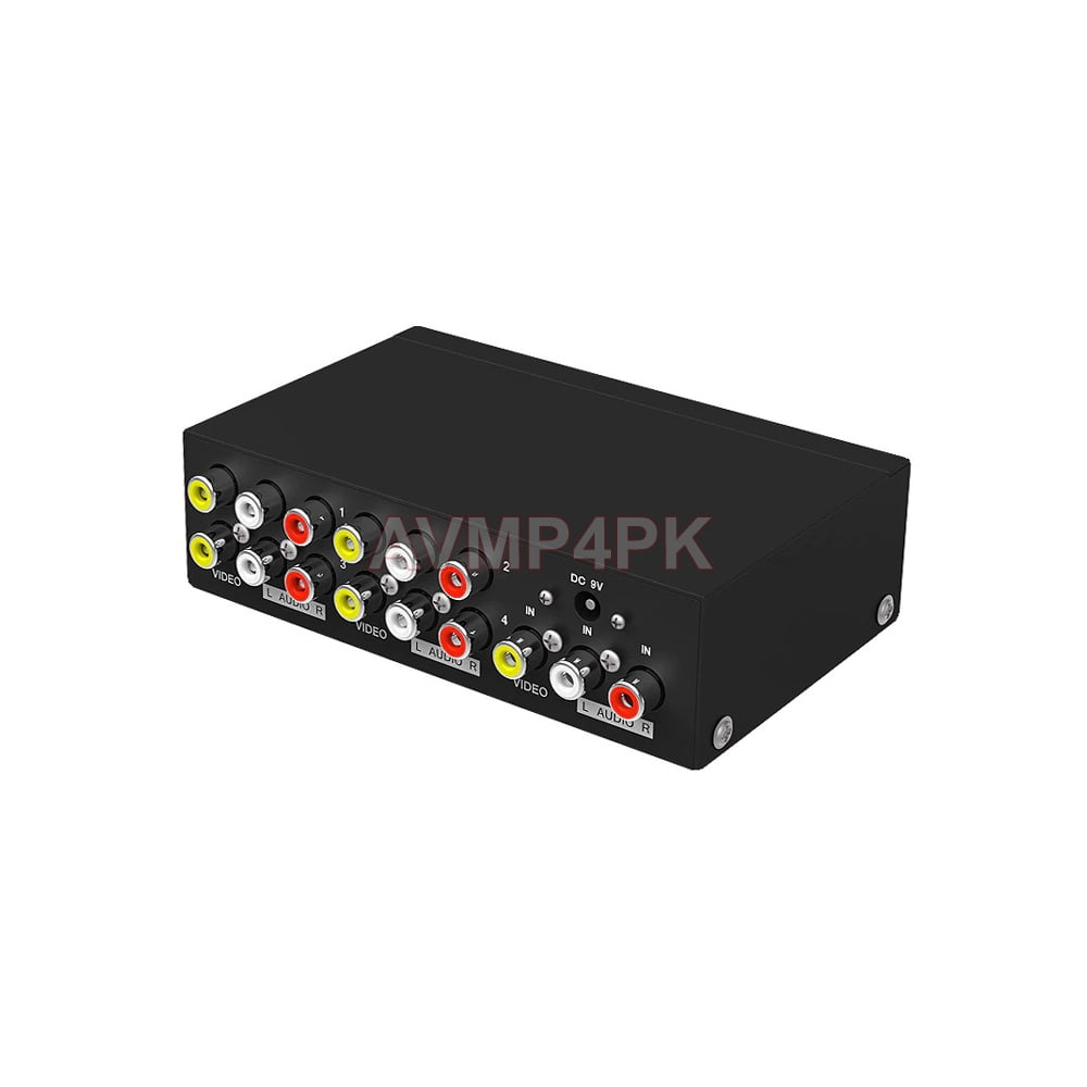 1 In 4 Out Composite Video Audio Splitter - Walmart.com