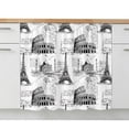 Black Architecture Cabinet Curtains 11" W x 13" L Retro Classic Black ...