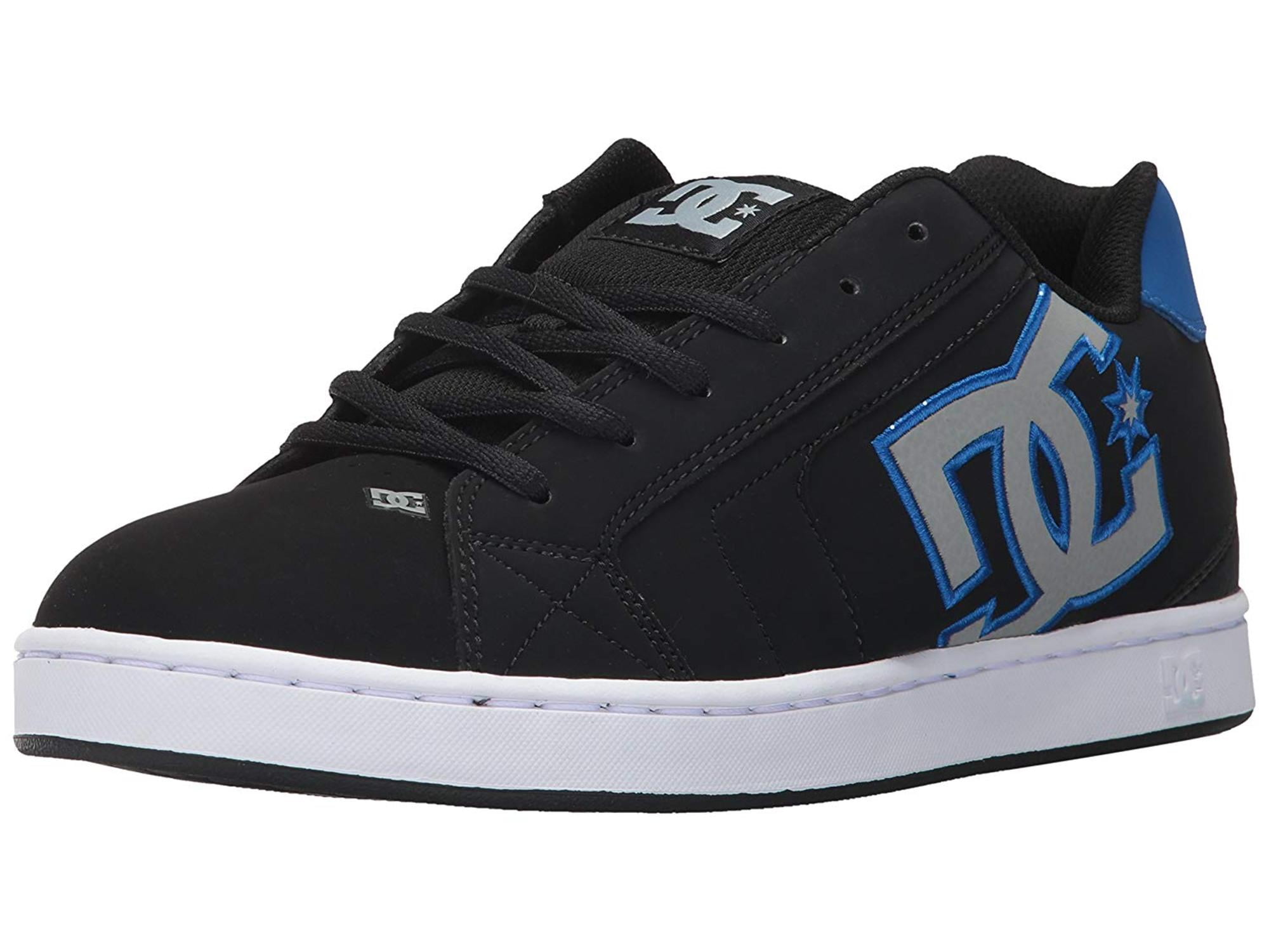 DC Comics - DC Mens Net Leather Low Top Lace Up Skateboarding, Black ...