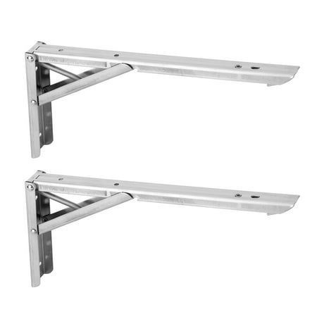 Loewten Wall‑Mounted Folding Shelf,Stainless Steel Folding Shelf,1 Pair ...