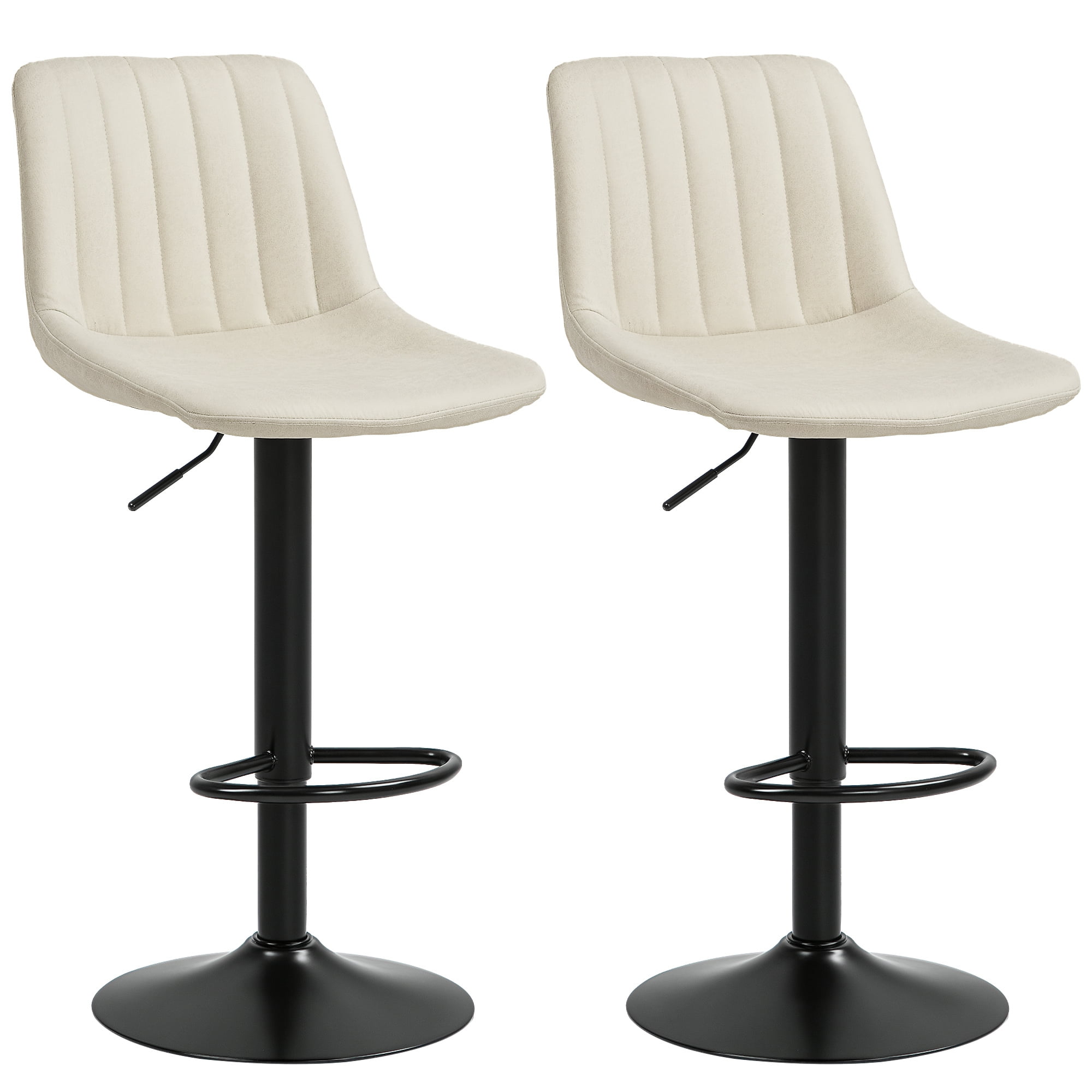 Click here for Homcom Adjustable Bar Stools Set Of 2  Leathaire S... prices