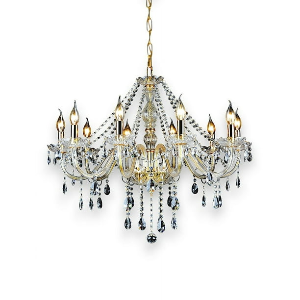 Candil de techo cristal cortado D'Gala Iluminación DG9018 Dorado de 10 ...