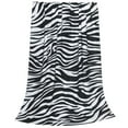 Super-Soft Animal Fleece Plush Zebra Print Throw Blanket for Kids and ...