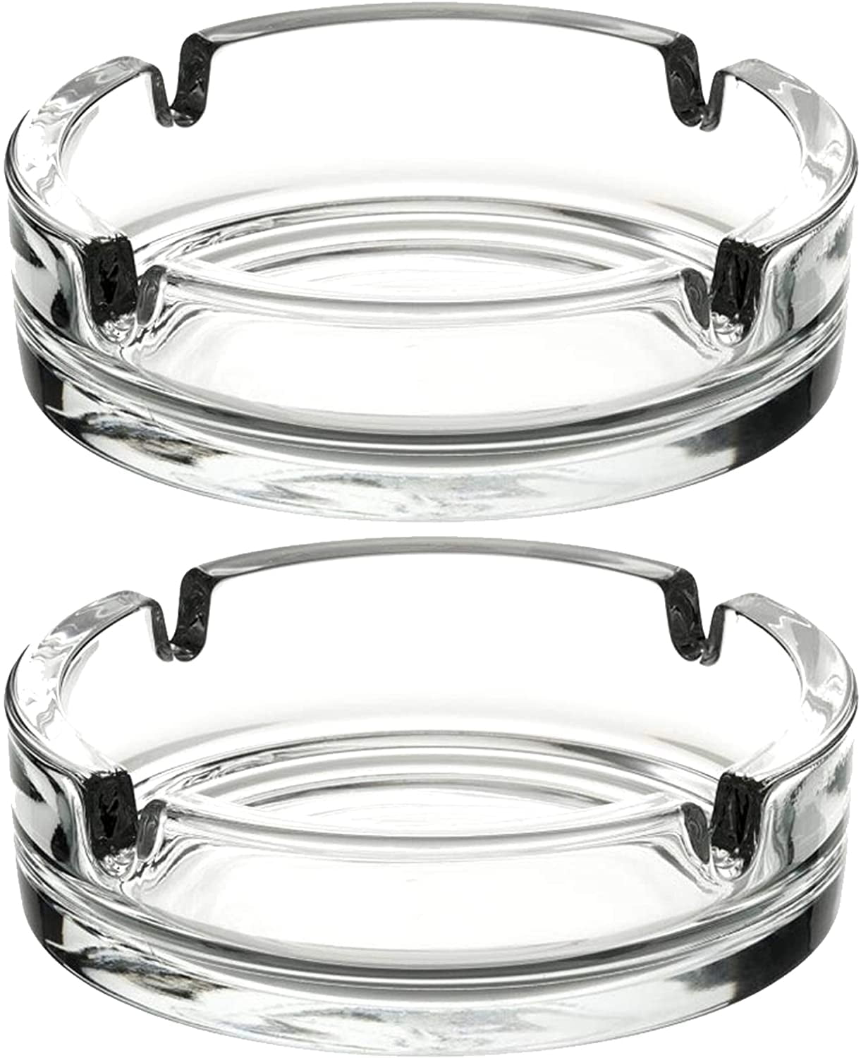 Art Collectibles Clear Glass Criss Cross Design Ashtray Heavy art-collectibles-clear-glass-criss-cross-design-ashtray-heavy
