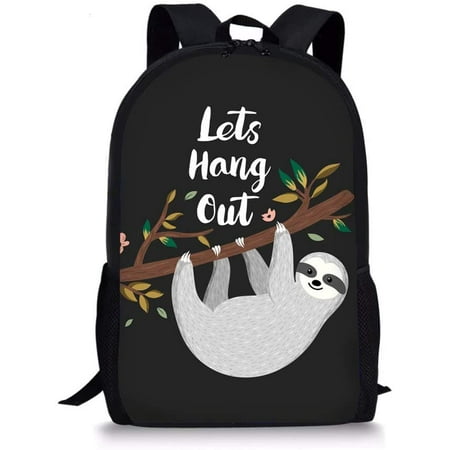 Sloth Lets Hang Out Child Book School Bags for Kids Girls Boys ...