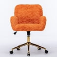 Furniture Office Chair, Artificial Rabbit Hair Home Chair with Golden ...