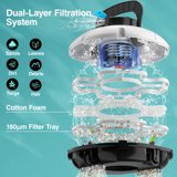 Winny Cordless Robotic Pool Cleaner, Dual Suction, Suitable for Flat ...