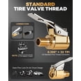 3 Pack Brass Tire Air Chuck, 8mm Threaded Male Lever Lock Inflator Hose ...