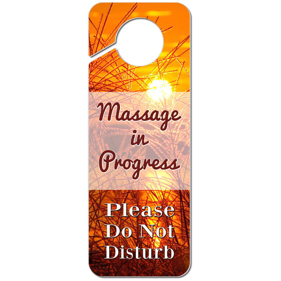 Massage in Progress Please Do Not Disturb Orange Sunrise Plastic Door ...