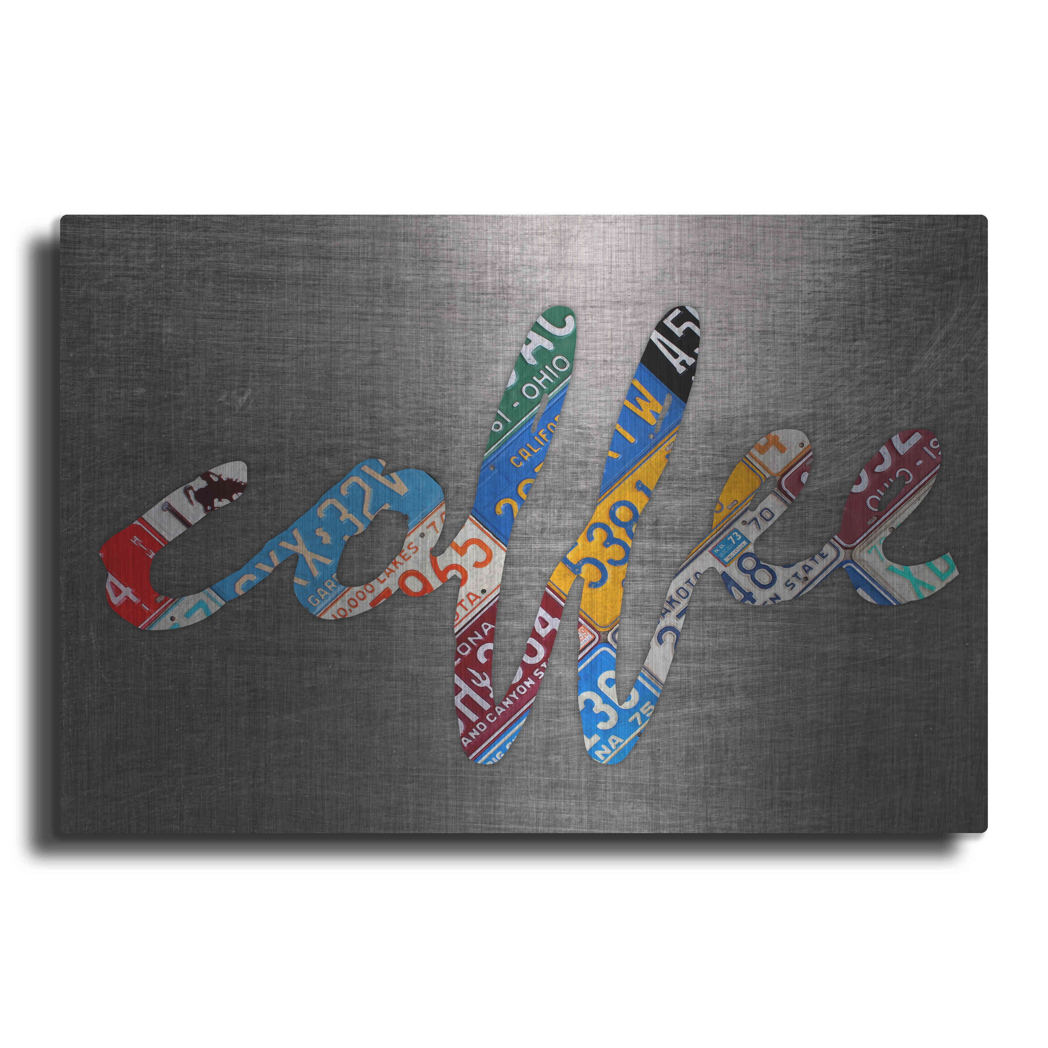 Luxe Metal Art 'Coffee Sign Metal' by Design Turnpike, Metal Wall Art ...