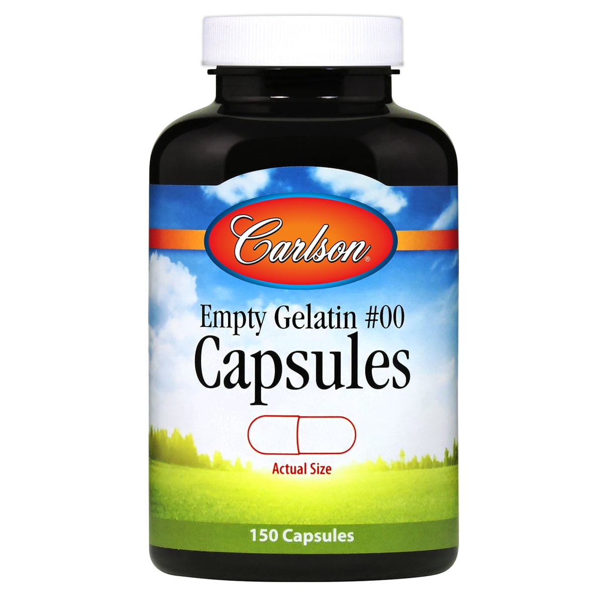 Carlson - Empty Gelatin 00 Capsules, Easy to Separate and Fill, with ...