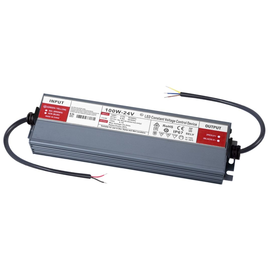 BAGZY LED Driver 100 Watts 24V DC Low Voltage Transformer Waterproof ...