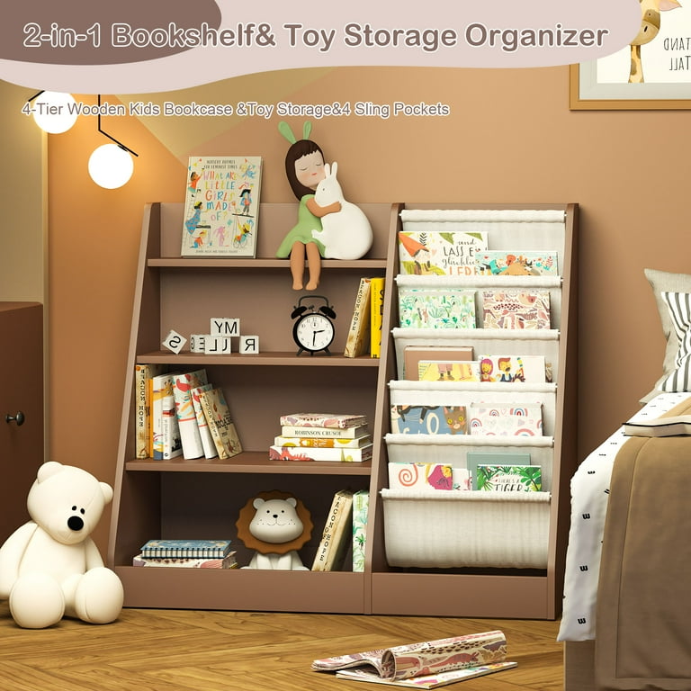 Sling storage bookshelf store