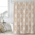 60x72 Inch Shower Curtains for Bathroom, Beige Checkered Fabric Bath ...