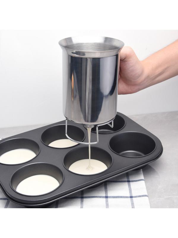 Topumt Stainless Steel Handheld Waffle Batter Funnel Pancake Dispenser ...