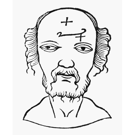 Physiognomy, 1658. /Nthe Forehead Of A Poisoner. Woodcut From Geronimo ...