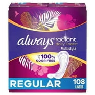 Always Thin Pantiliners, Regular 60 ea (Pack of 2) - Walmart.com