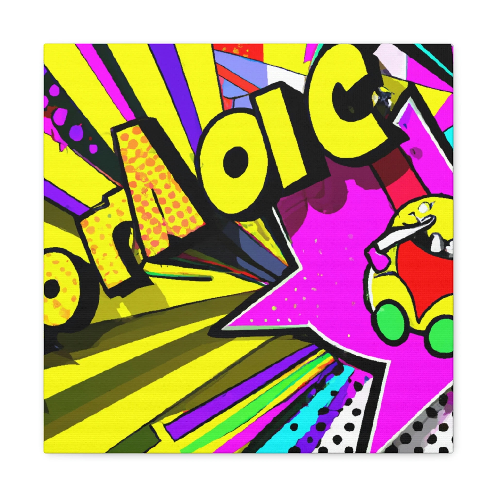 Exploding Primary Colors - Canvas - Walmart.com