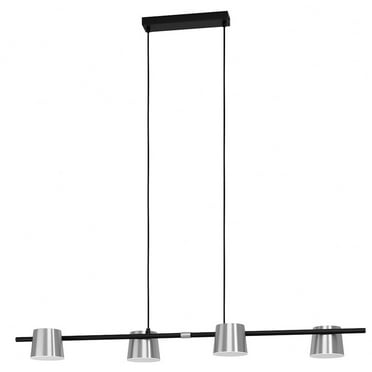 ET2 Lighting E21357-BK Dorian - 18W 3 LED Linear Pendant-1 Inches Tall and 1 Inches Wide Black ...
