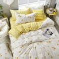 Move Over Yellow Flowers Bedding Sets Lucky Clover Microfiber Luxury ...