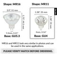 Simba Lighting 10W Halogen MR11 Landscape Light Bulb, 12V GU4 2-Pin ...