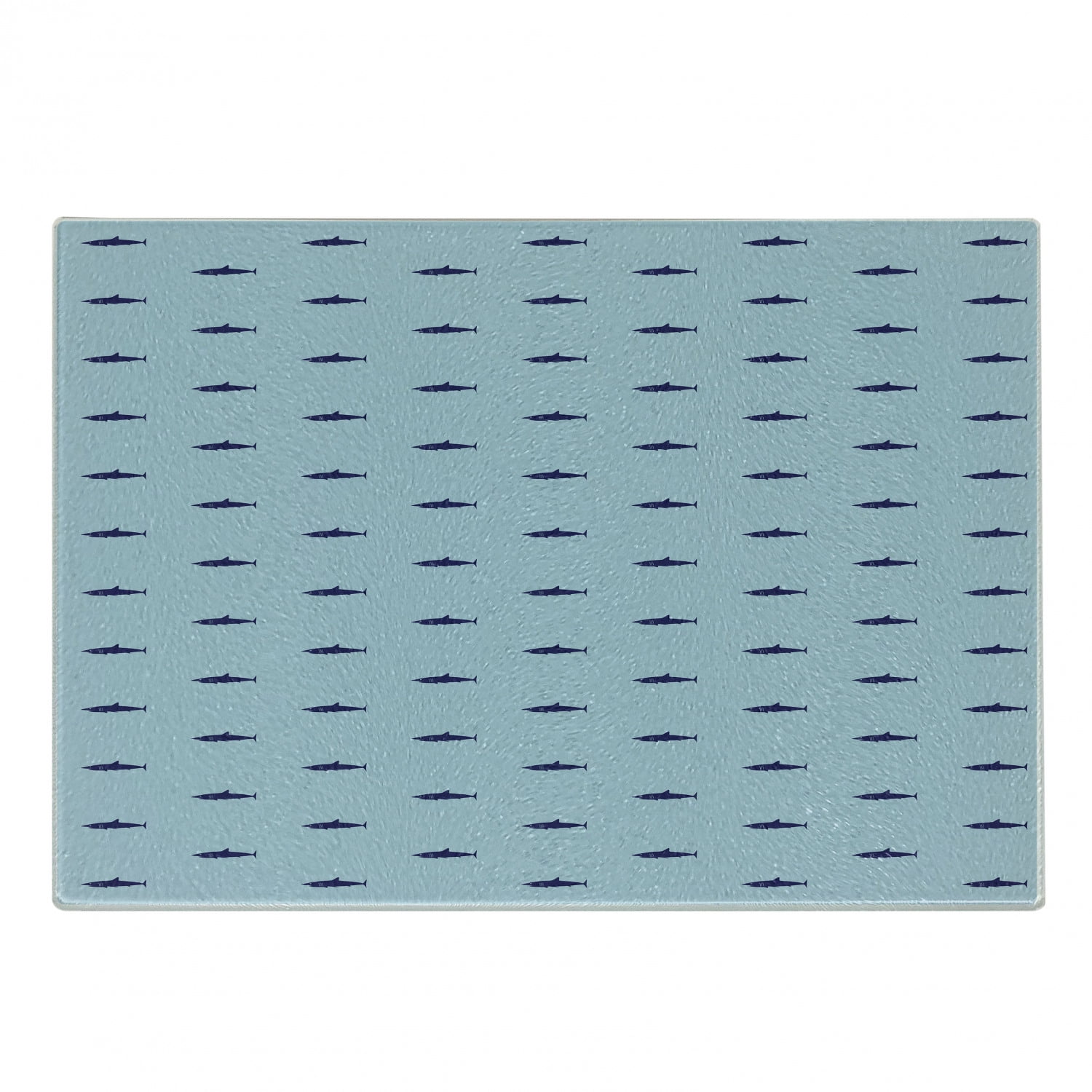 Shark Cutting Board, Ocean Life Pattern in Blue Shades Wildlife Under ...