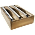 OnDisplay Luxe Bamboo Plastic Wrap/Wax Paper/Aluminum Foil Dispenser ...