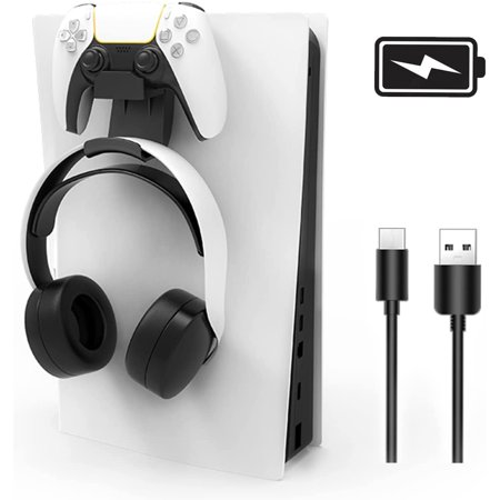 PS5 Controller Holder Charger and Headset Hanging Station, DualSense ...