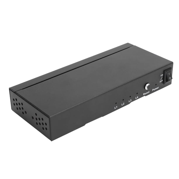 FLAMEEN 1 In 4 Out Splitter, US Plug 100‑240V Audio Sync Splitters For ...
