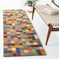 SAFAVIEH Soho Fortuna Polka Dots Wool Runner Rug, Multi, 2'6" x 12 ...