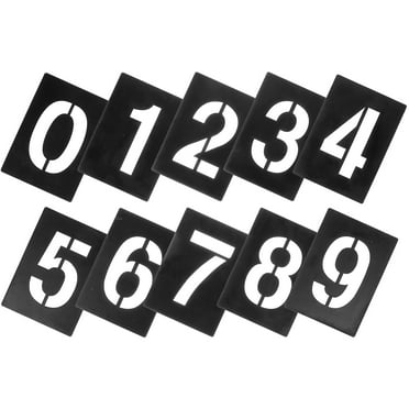 Uxcell 4 Inch Number Stencils Reusable Plastic Numbers Templates Set 0 ...