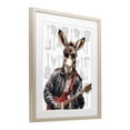 Stupell Industries Performing Musician Donkey Birch Framed Print Under ...