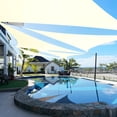 ZHICHUN Cream Triangle Sun Shade Sail 185 GSM UV Block Canopy Custom ...