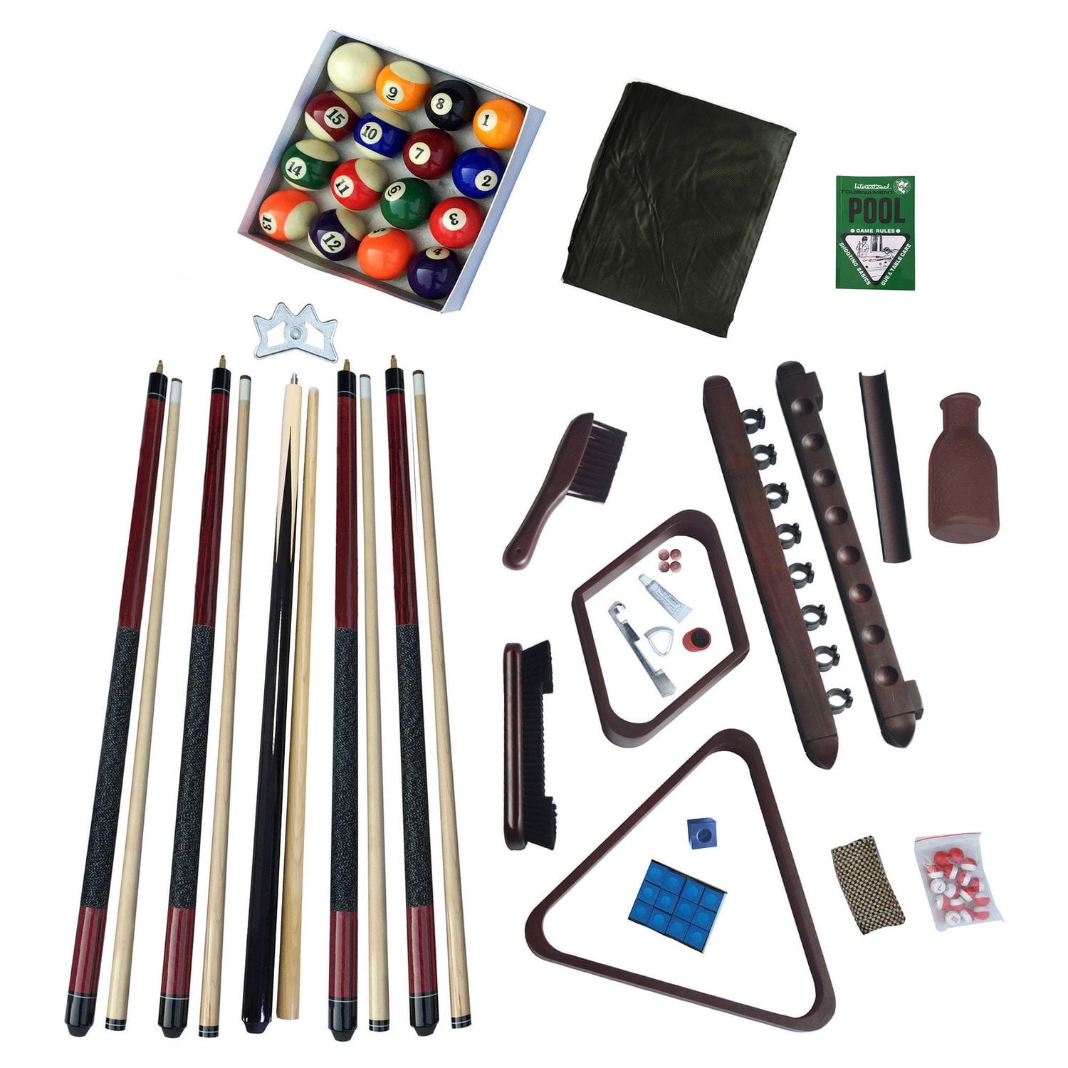 Click here for Hathaway Deluxe Billiards Accessory Kit - Mahogany... prices