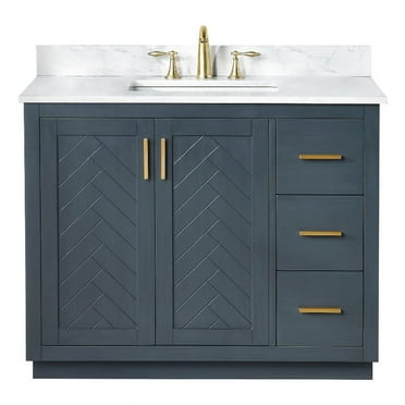 Eviva Joyous 32 Inch Blue Freestanding Bathroom Vanity - Walmart.com