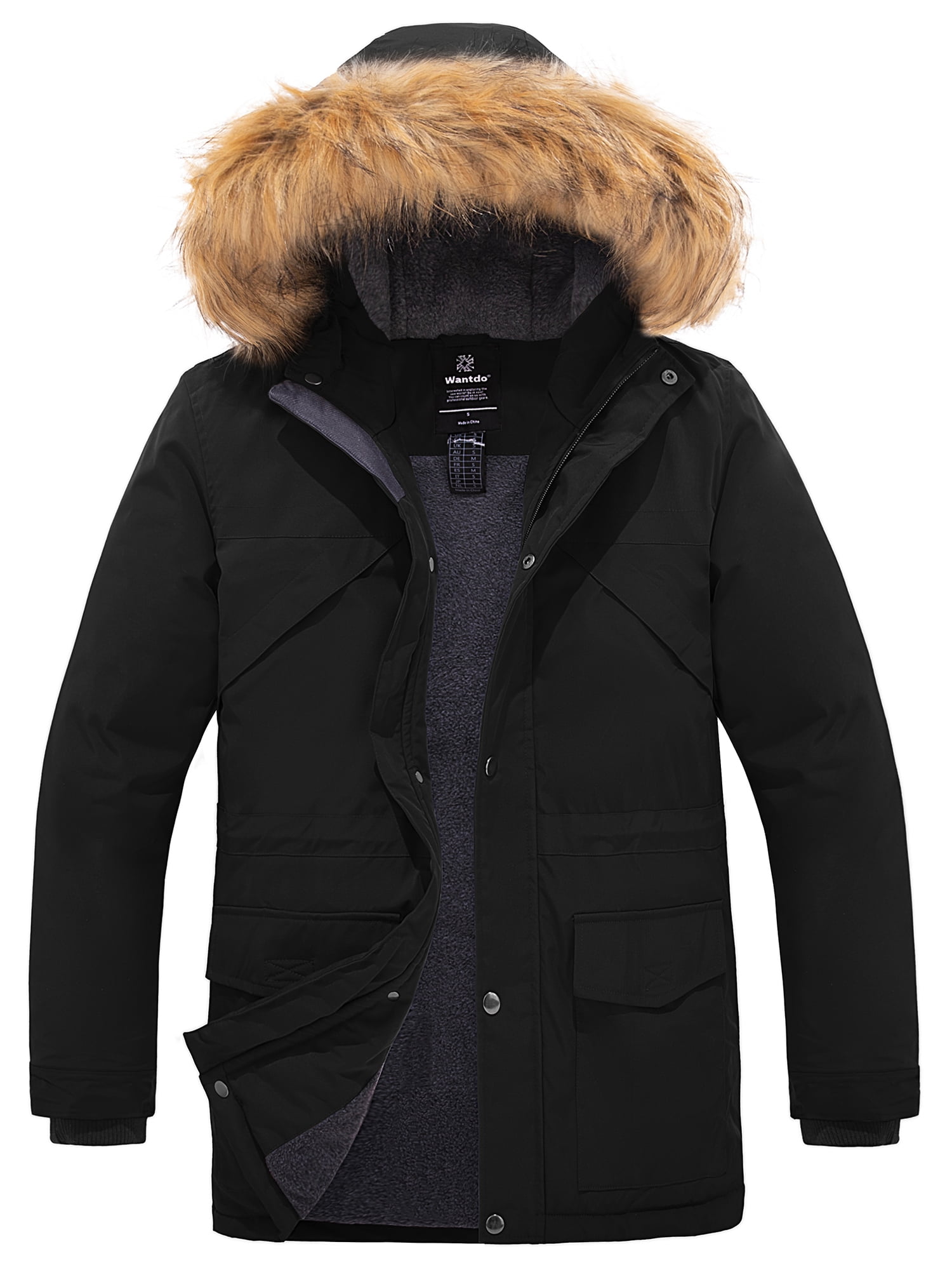 Wantdo Men's Winter Jackets Insulated Puffer Jacket Padded Warm Winter ...