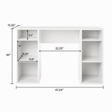 Mainstays 4-Cube Storage Desk, White Grain - Walmart.com