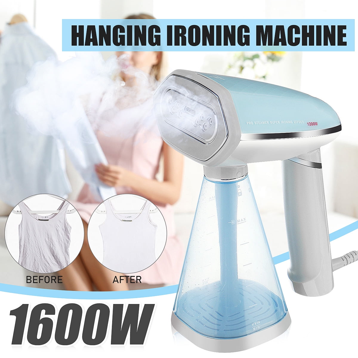 1600W Handheld Hanging Iron Machine Fast-Heat Steamer For Household ...