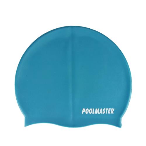 8.5" Aqua Blue Solid Swim Cap for Swimming Pools and Spas for Teens and ...