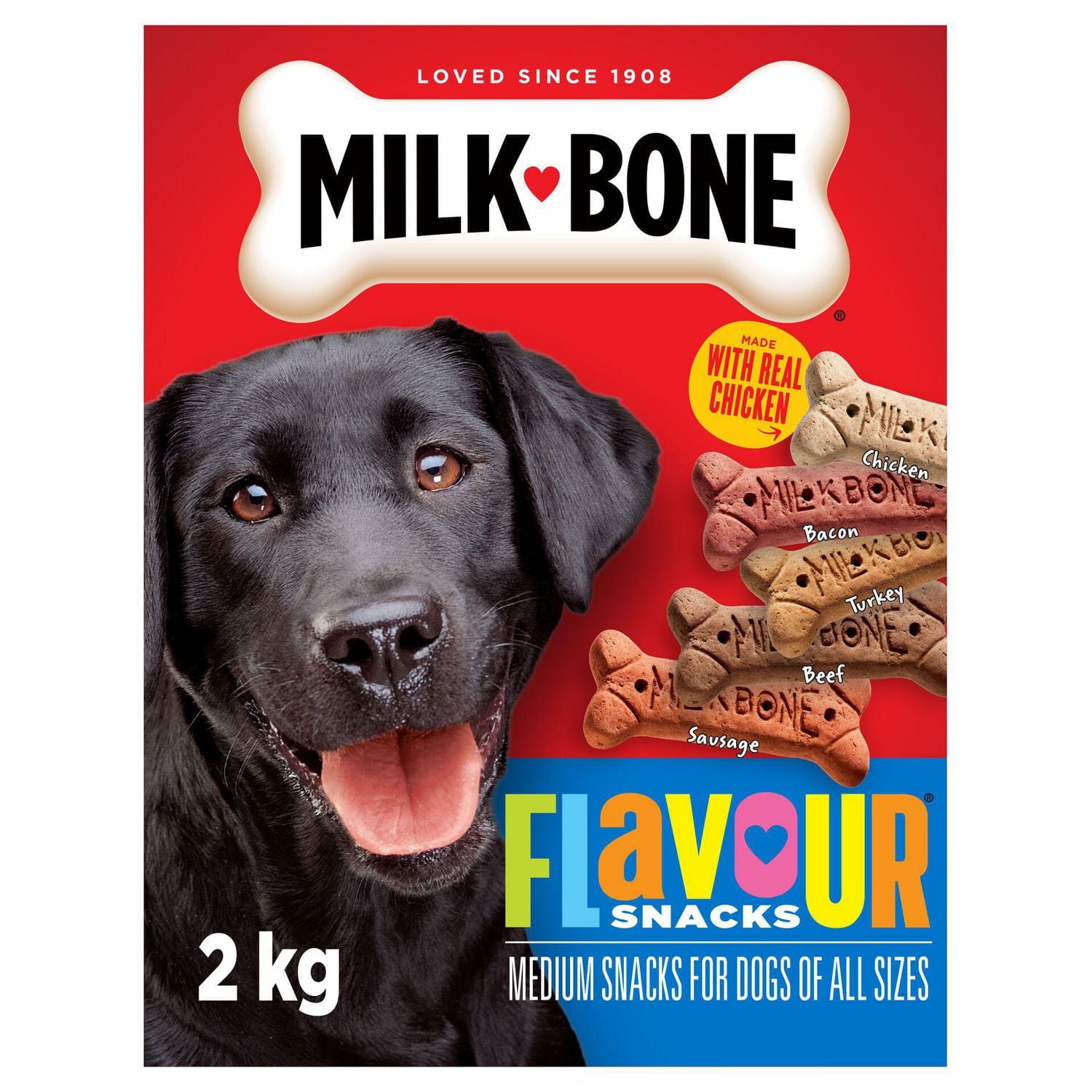 Milk-Bone Flavour Snacks Assorted Meat Flavours Crunchy Biscuit Dog ...