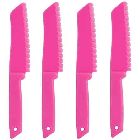 Kid Plastic Kitchen Knife Set, 4-Piece Plastic Knife Set - Chef Nylon ...