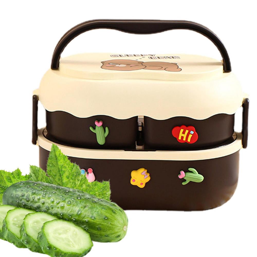Tohuu Double Layer Lunch Box Cute Leak Proof Bento Box Lunch Box With ...