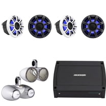 Kicker Premium Marine 6.5" 51MSC65 (2 Pair ) With 12KMTED Black ...