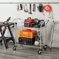2-Tier Commercial Grade Rolling Cart, Heavy Duty Utility Cart, Carts ...